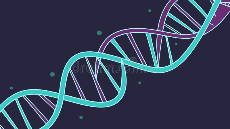 DNA Double Helix, Genetic Code, Science and Biology Illustration Vector ...