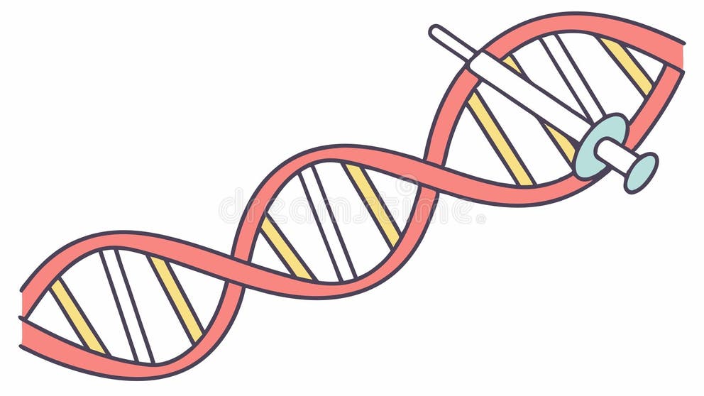 DNA Double Helix Genetic Code Science Vector, Vector Design Generative AI Stock Vector ...