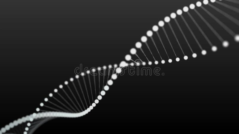 DNA Double Helix Glowing Particles on Black, Genetics and Biotech ...