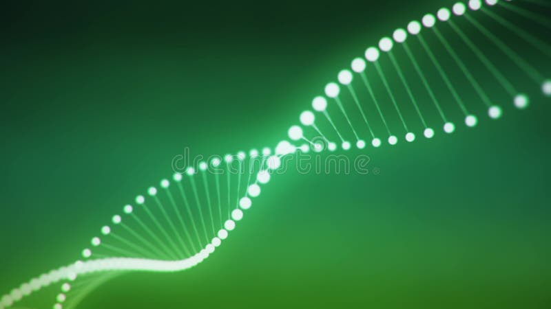 DNA Double Helix Glowing Particles on Green, Genetics and Biotech Looping 4K Stock Video - Video ...