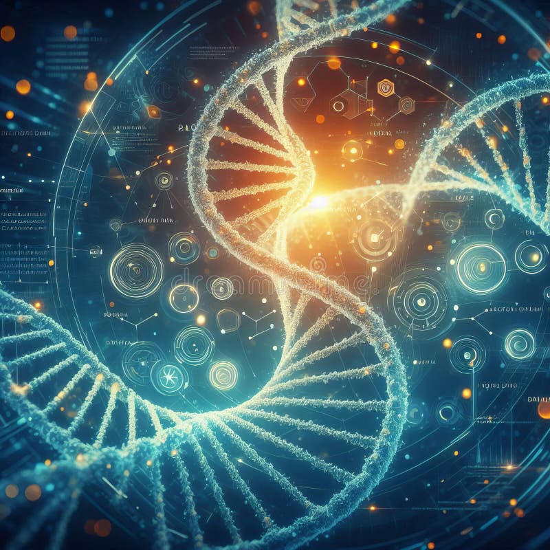 DNA Double Helix Illustrate the Iconic Structure of the Genetic Stock ...