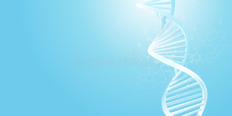 DNA Double Helix Model on a Light Blue Background. Stock Vector ...