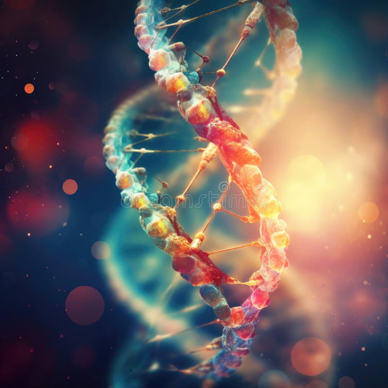 DNA Double Helix. Mysterious Source of Life. Genome Futuristic Image ...