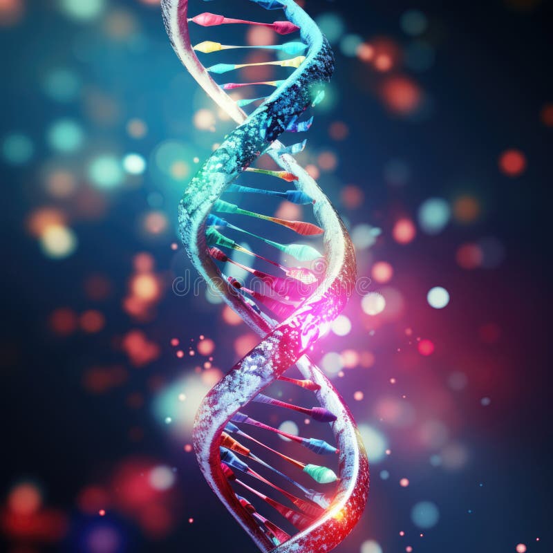 DNA Double Helix. Mysterious Source of Life. Genome Futuristic Image ...