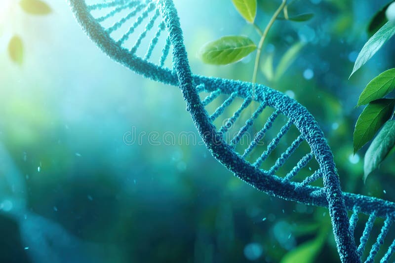 DNA Double Helix. Representing Organic, Natural Connection between Human and Nature. Generative ...