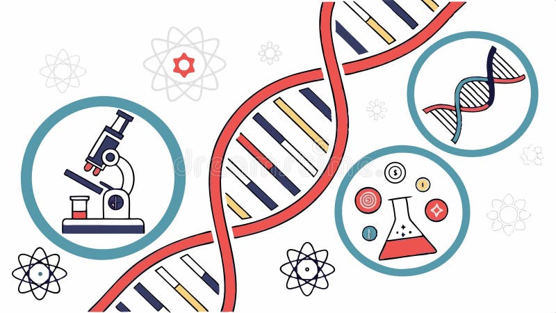 DNA Double Helix, Science and Genetics Concept Vector Design Generative ...