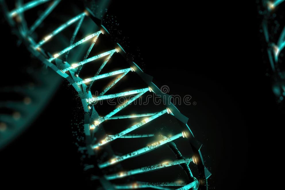 Dna Double-helix Stretching Out Toward Infinity Stock Illustration ...