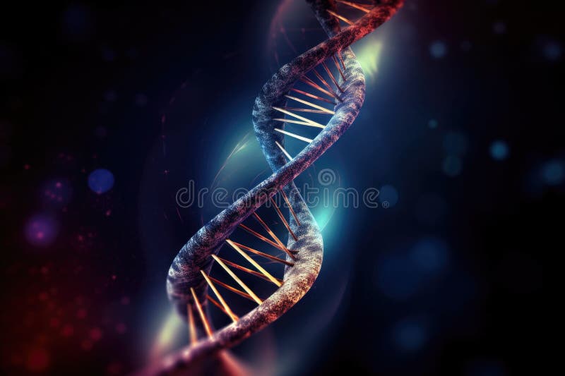 Dna Double-helix Stretching Out Toward Infinity Stock Illustration ...
