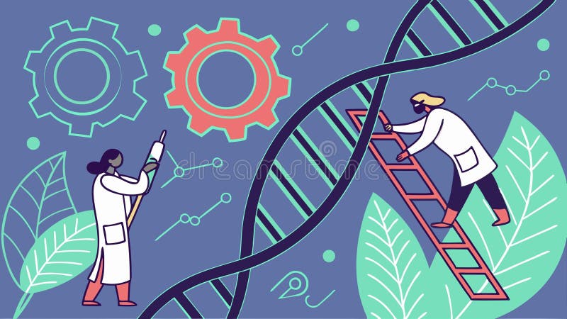 DNA Double Helix Structure, Genetic Code and Biology Science Vector ...