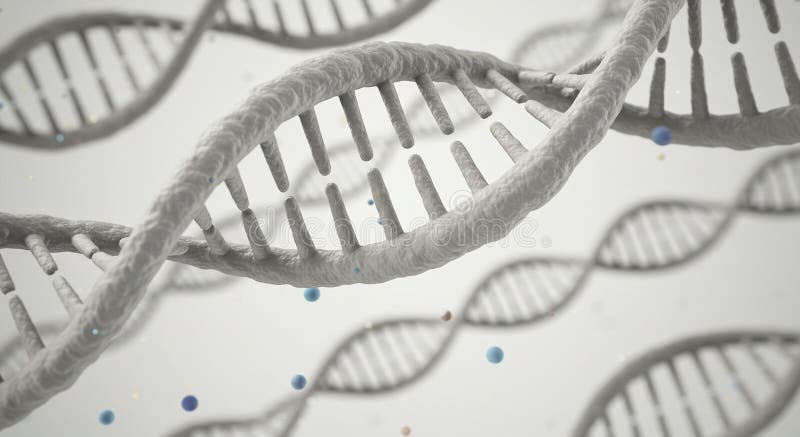 DNA Double Helix Structures Depicted in a Detailed, Three-dimensional ...