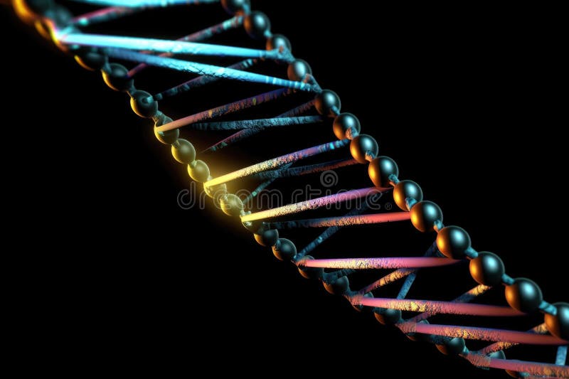 Dna Double-helix Twisting and Turning, Revealing the Beauty of Its ...