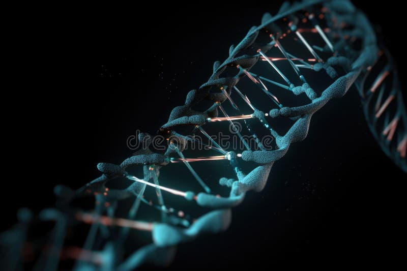 Dna Double-helix Twisting and Turning, Revealing the Beauty of Its ...