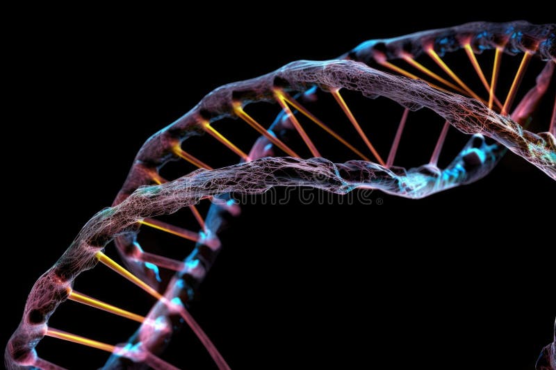 Dna Double Helix Twisting and Unwinding, Revealing Its Full Structure ...