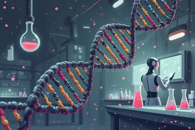 DNA editing laboratory stock illustration. Illustration of ...