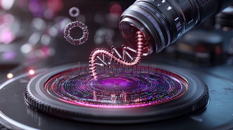 DNA Editing Process with Futuristic Tools Stock Image - Image of ...