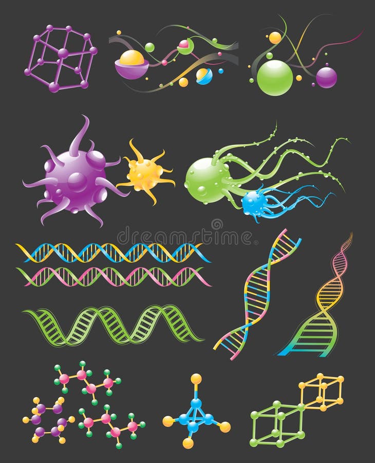 DNA elements stock vector. Illustration of molecule, backdrop - 11352869