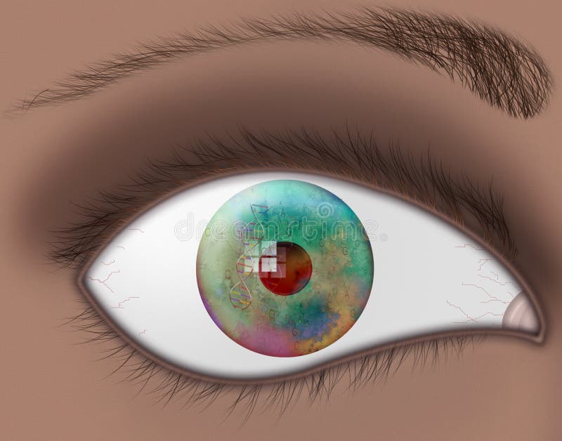 DNA eye stock illustration. Illustration of biotechnology - 522167