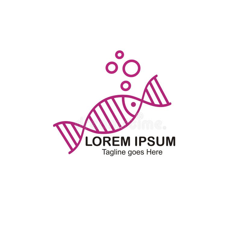 DNA fish symbol vector stock vector. Illustration of molecule - 143276806