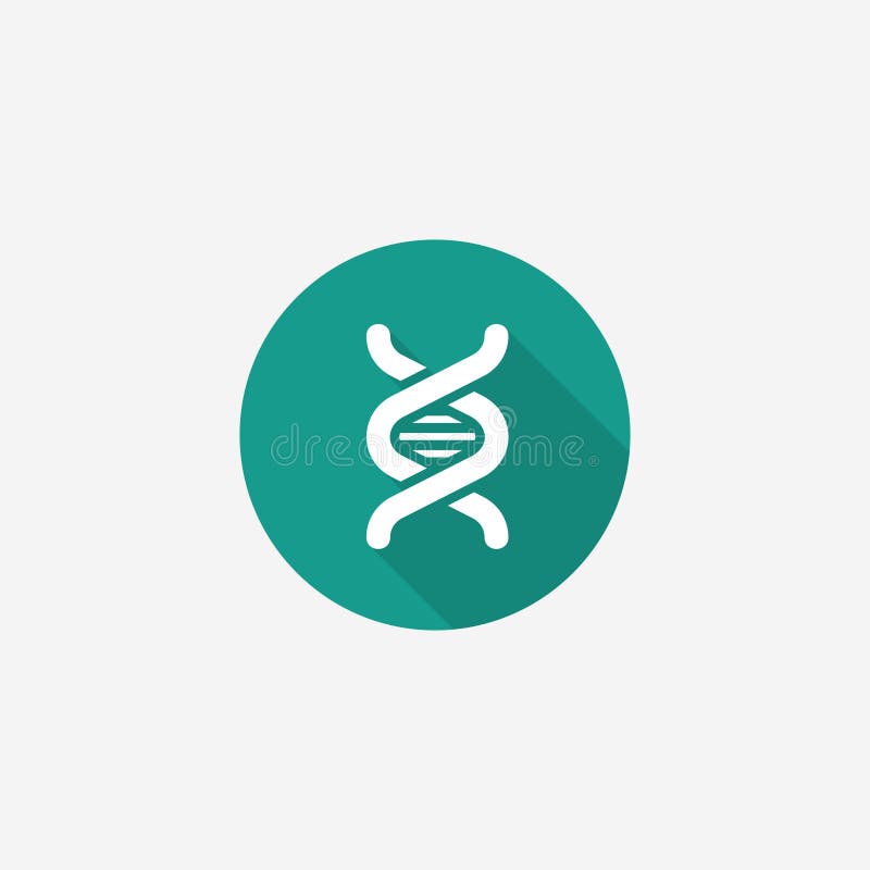 DNA Flat Style Vector Icon. Genetic Science Illustration. Stock ...