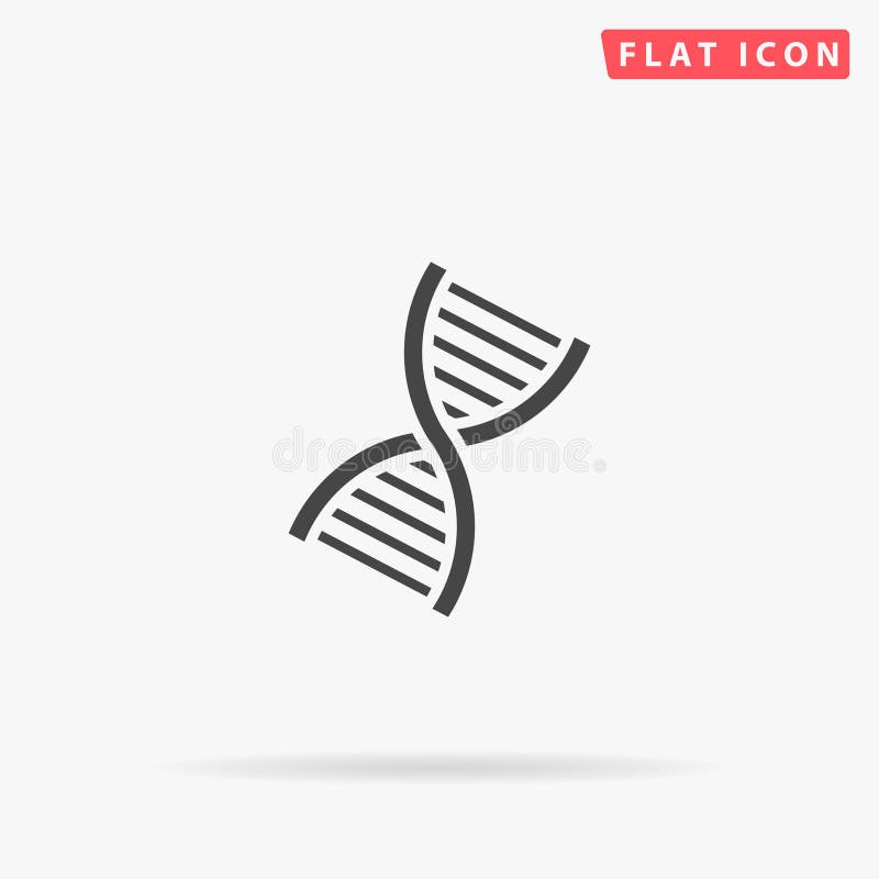 DNA flat vector icon stock vector. Illustration of design - 239132332