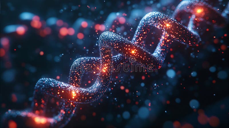 DNA Floating in the Cellular Environment Background. Generative AI ...