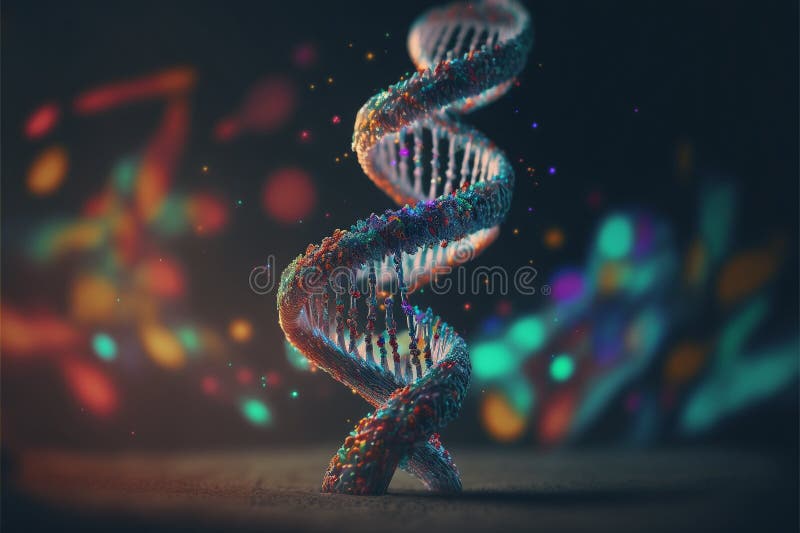 DNA Futuristic Digital Background, Abstract Background for Science and ...