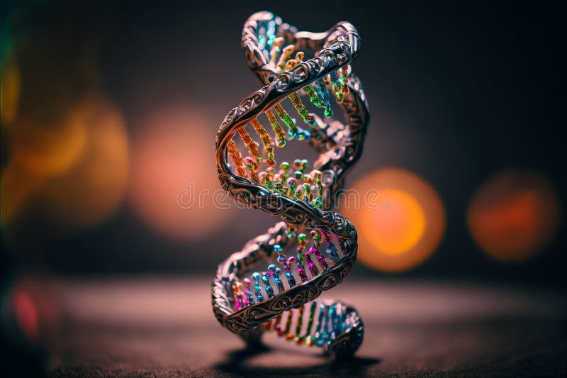DNA Futuristic Digital Background, Abstract Background for Science and ...