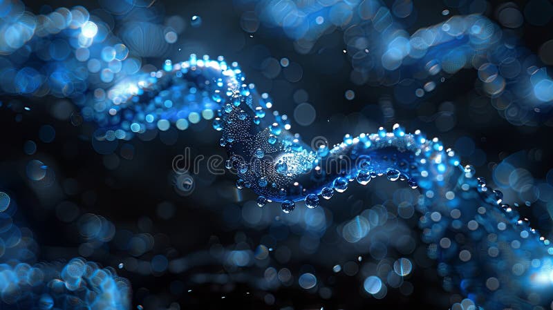DNA Gene Helix Spiral 3D Loop, Chromosome Molecule Cell. DNA Molecule ...