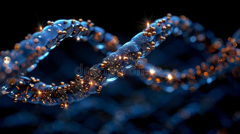 DNA Gene Helix Spiral 3D Loop, Chromosome Molecule Cell. DNA Molecule ...
