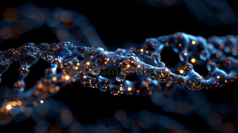 DNA Gene Helix Spiral 3D Loop, Chromosome Molecule Cell. DNA Molecule ...