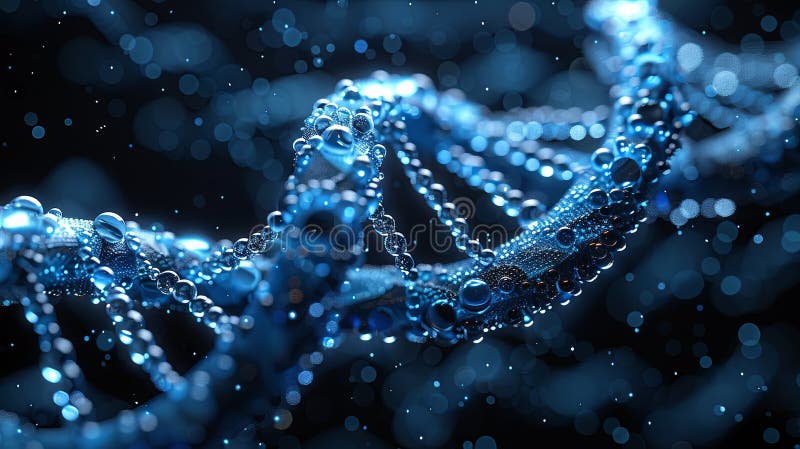 DNA Gene Helix Spiral 3D Loop, Chromosome Molecule Cell. DNA Molecule ...