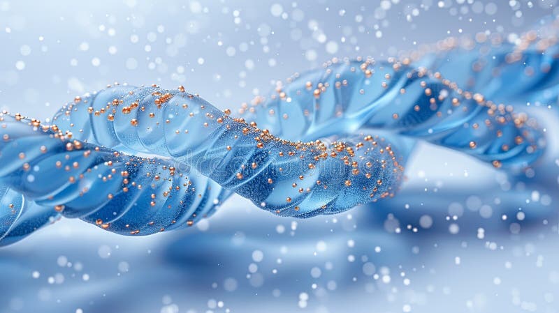 DNA Gene Helix Spiral 3D Loop, Chromosome Molecule Cell. DNA Molecule ...