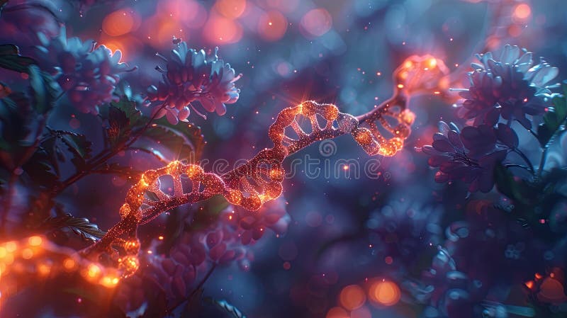 DNA Gene Helix Spiral 3D Loop, Chromosome Molecule Cell. DNA Molecule ...