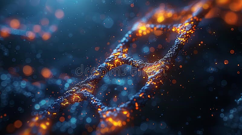 DNA Gene Helix Spiral 3D Loop, Chromosome Molecule Cell. DNA Molecule ...