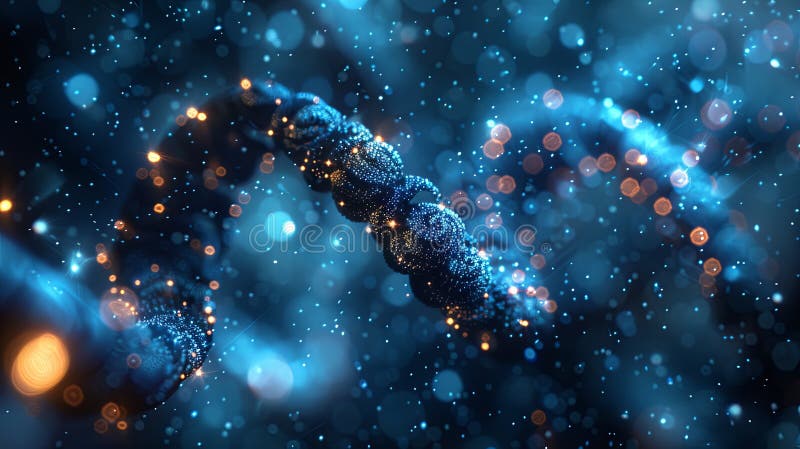 DNA Gene Helix Spiral 3D Loop, Chromosome Molecule Cell. DNA Molecule ...