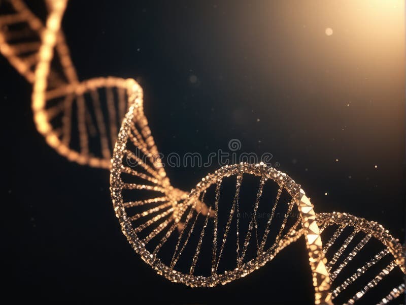 DNA Gene. Helix Spiral Molecule Structure Stock Photo - Image of life ...