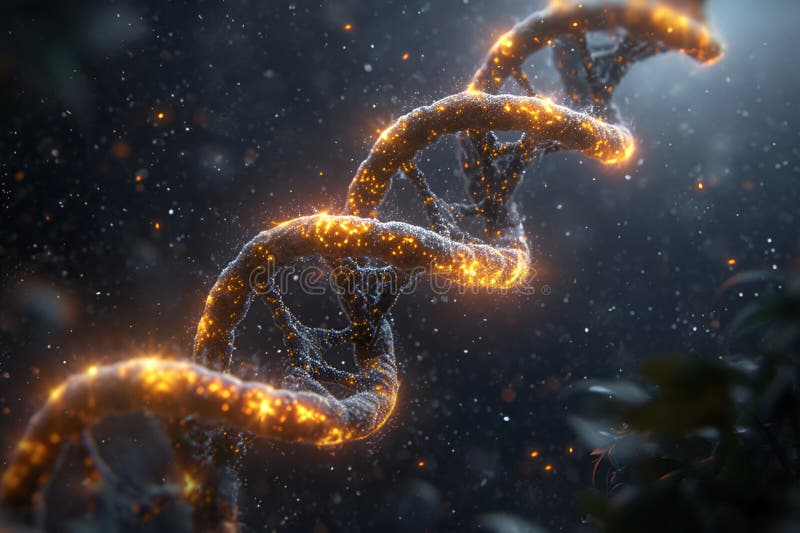 DNA Gene Helix Spiral Molecule Structure. Medicine Stock Illustration ...