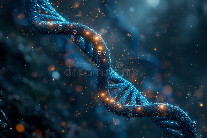 DNA Gene Helix Spiral Molecule Structure. Medicine Stock Illustration ...