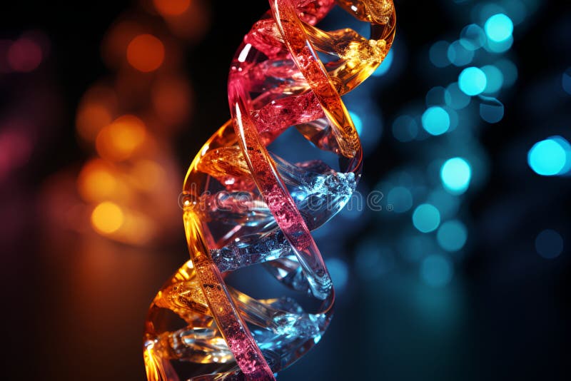 DNA Gene Helix Spiral Molecule Structure. Medicine Stock Illustration ...