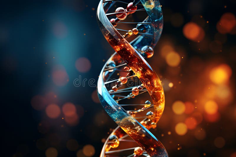 DNA Gene Helix Spiral Molecule Structure. Medicine Stock Illustration ...