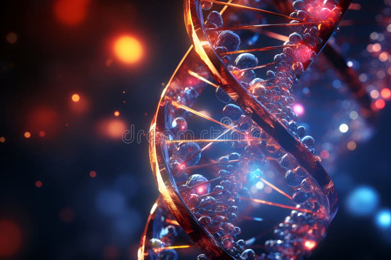 DNA Gene Helix Spiral Molecule Structure. Medicine Stock Illustration ...