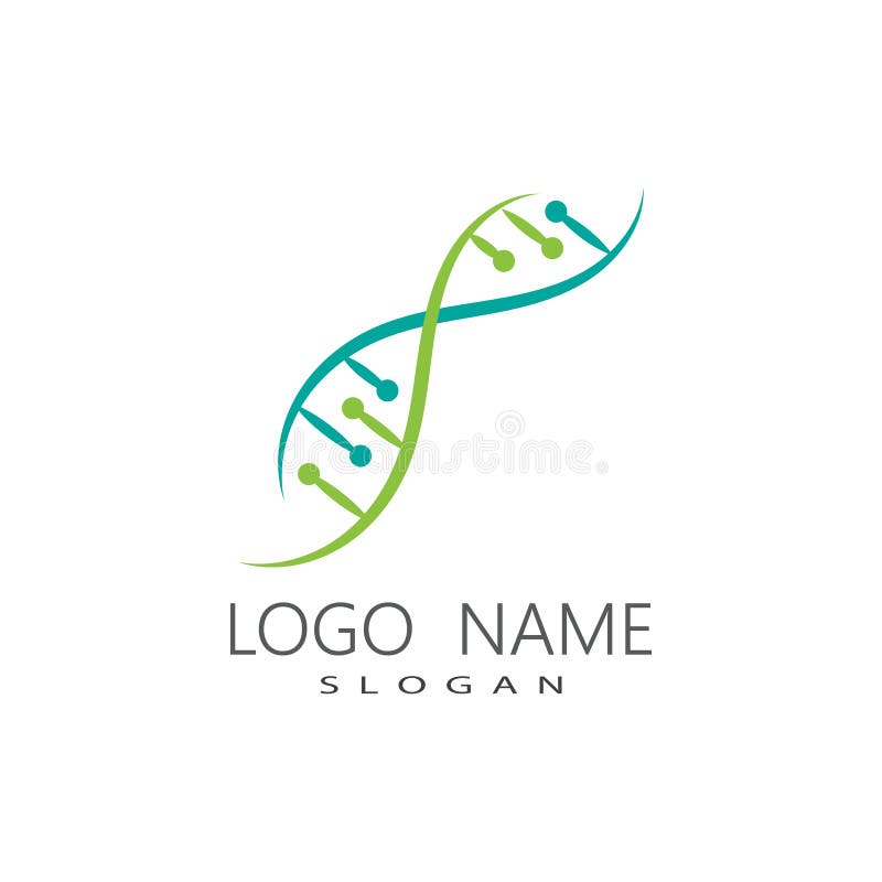 DNA Gene Logo Template Vector Symbol Illustration Stock Vector ...