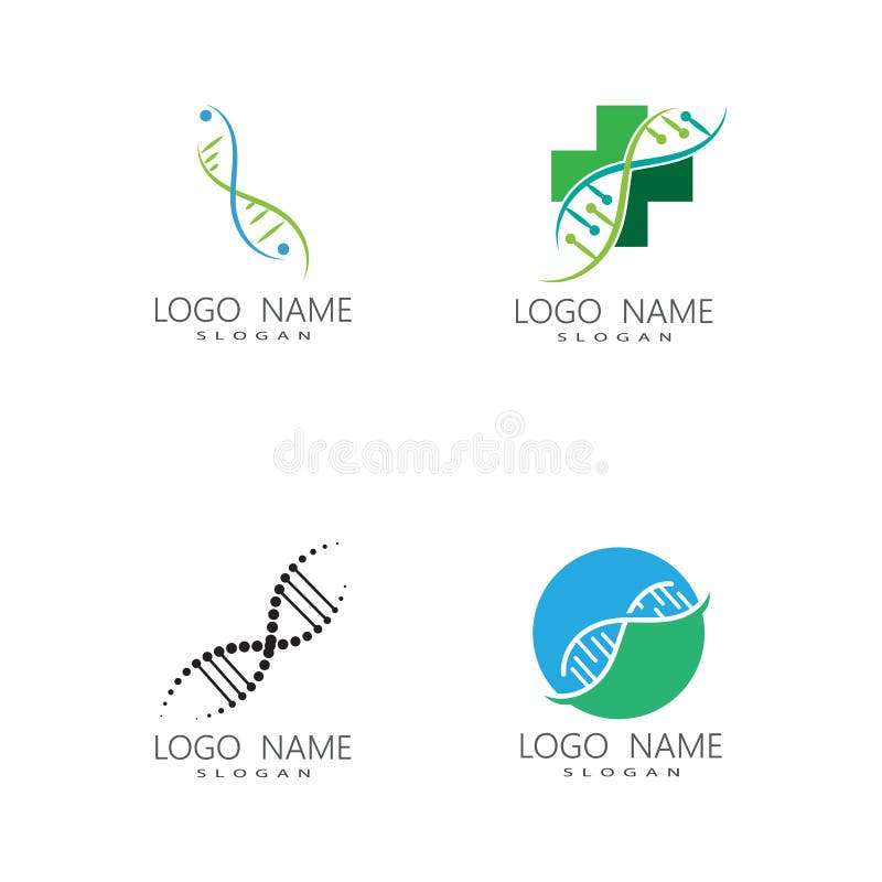 DNA Gene Logo Template Vector Symbol Illustration Stock Vector ...