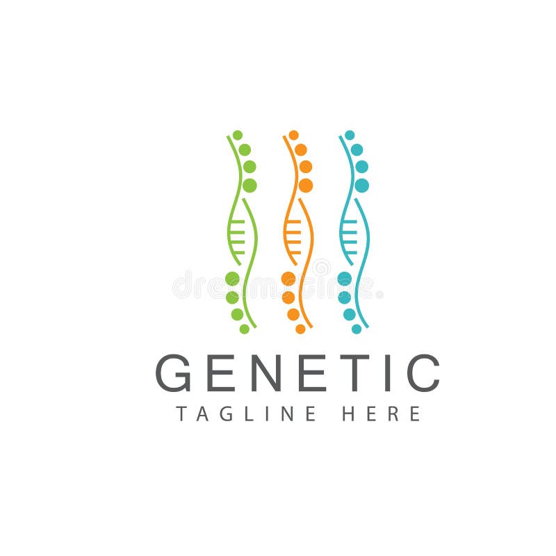 DNA Gene Logo Template Vector Symbol Illustration Stock Vector ...