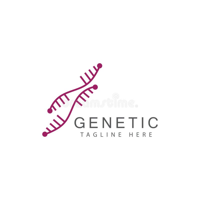 DNA Gene Logo Template Vector Symbol Illustration Stock Vector ...