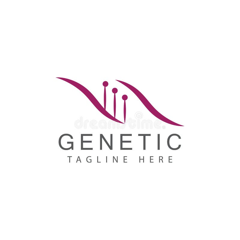 DNA Gene Logo Template Vector Symbol Illustration Stock Vector ...