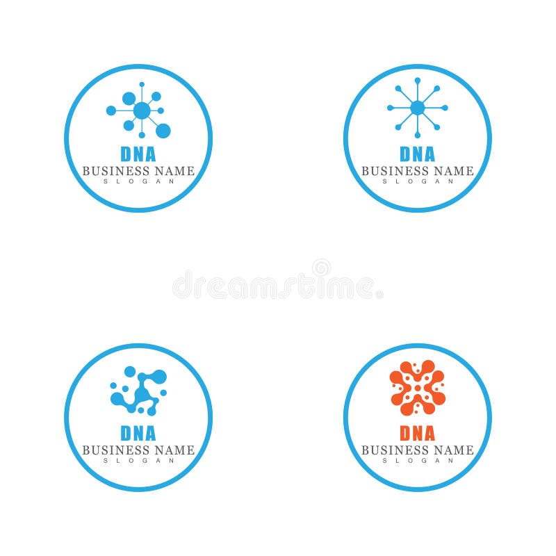 DNA Gene Logo Template Vector Symbol Illustration Stock Vector ...