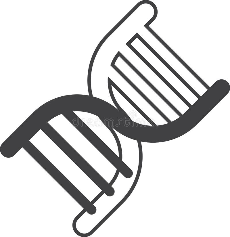 DNA and Genes Illustration in Minimal Style Stock Vector - Illustration ...