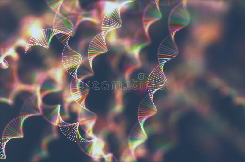 Colored Genetic Code DNA Molecule Structure Stock Illustration ...