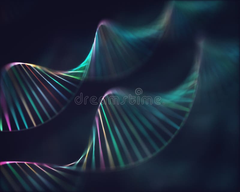 Colored Genetic Code DNA Molecule Structure Stock Illustration ...